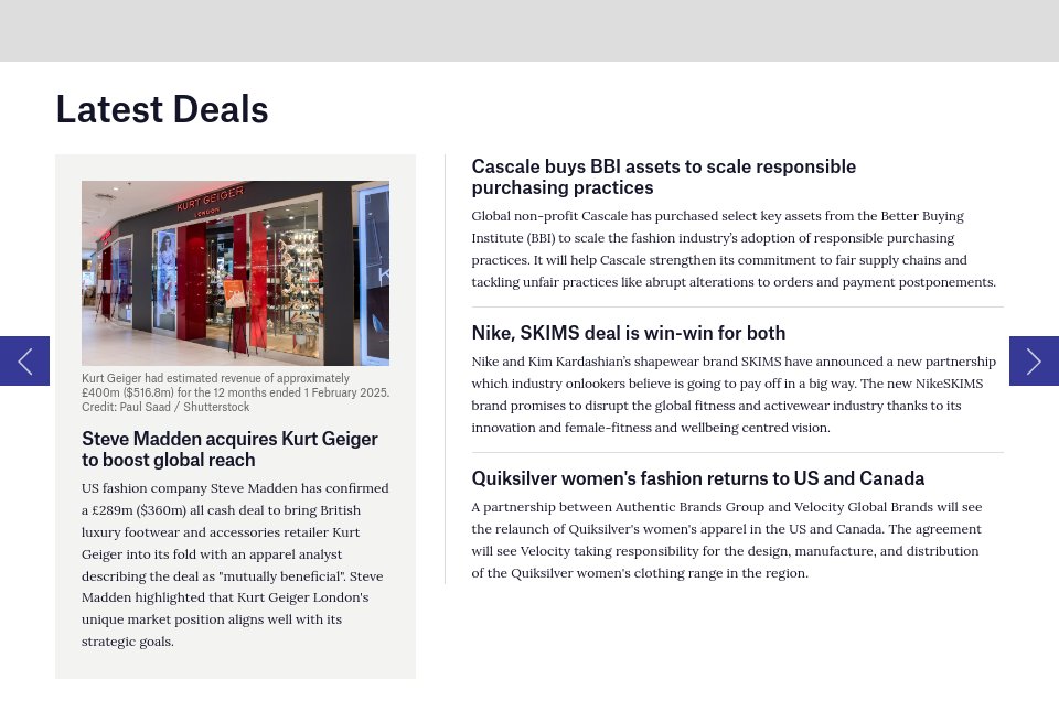 Latest Deals - Just Style magazine | Issue 21 | April 2025