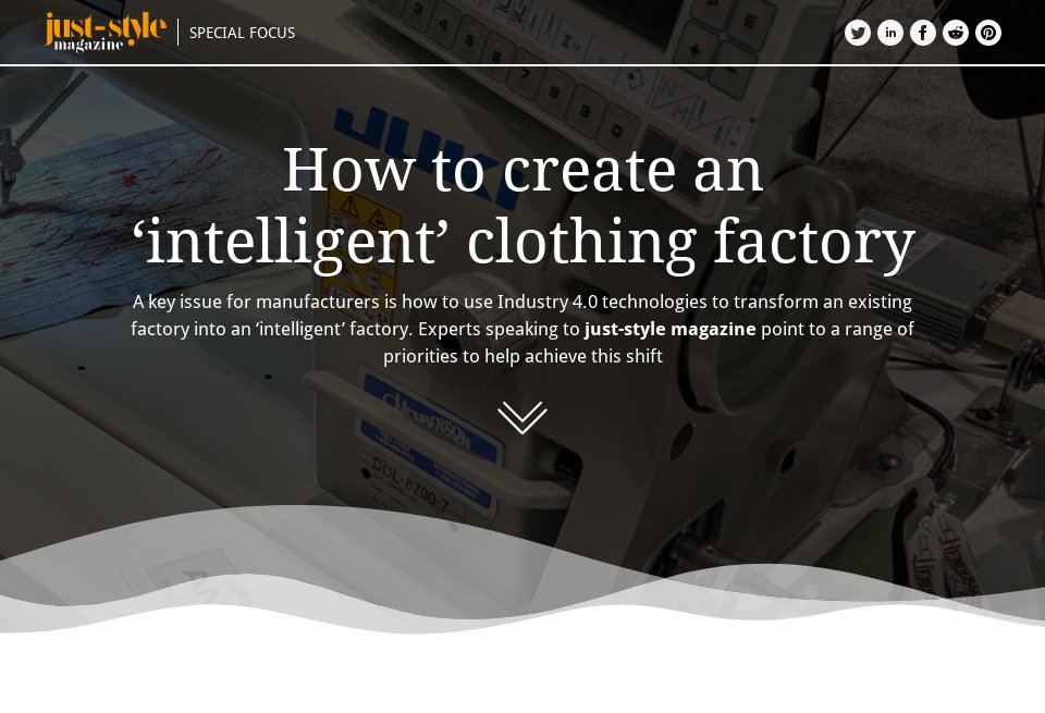 How to create an ‘intelligent’ clothing factory - just-style magazine ...
