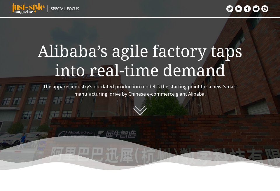 Alibaba’s agile factory taps into real-time demand - just-style ...