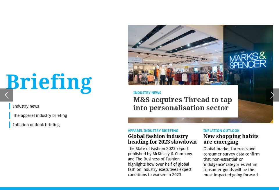 Briefing - Just Style magazine | Issue 14 | December 2022