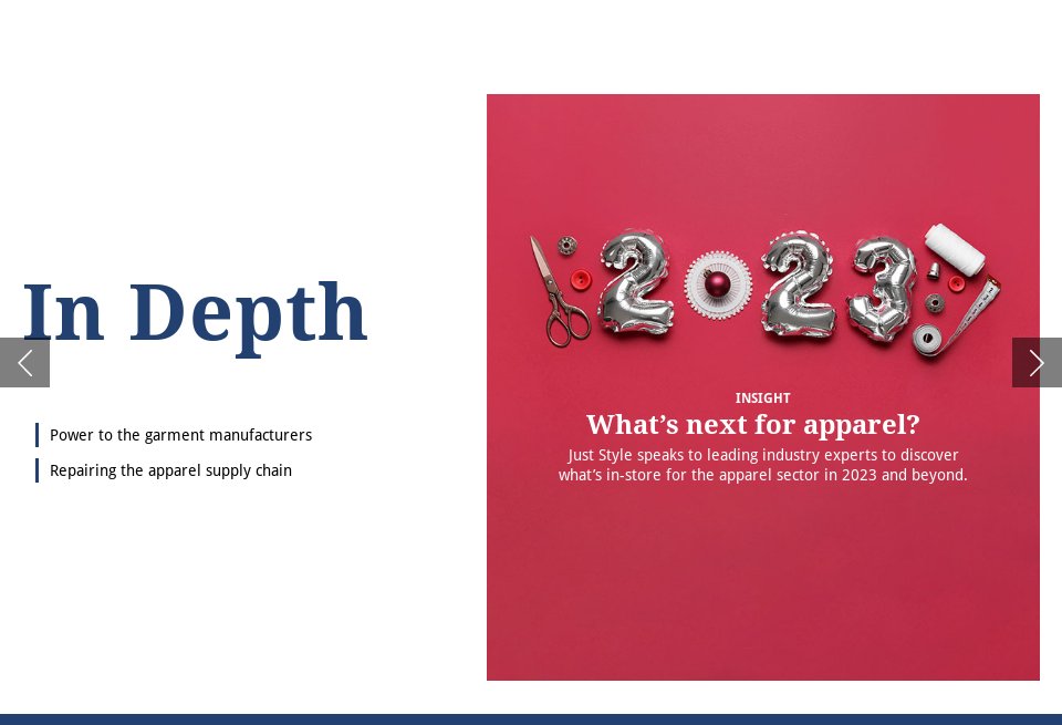 In Depth - Just Style magazine | Issue 14 | December 2022