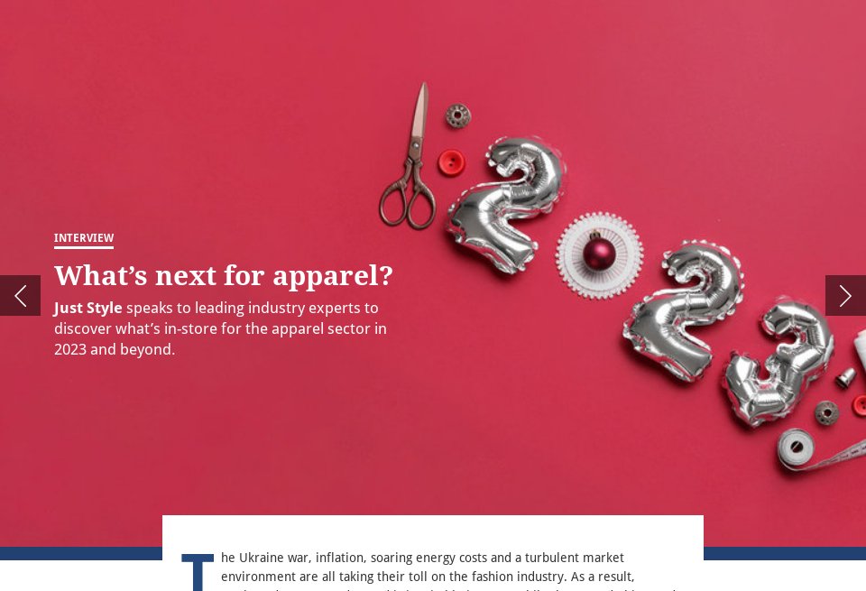 What’s next for apparel? - Just Style magazine | Issue 14 | December 2022