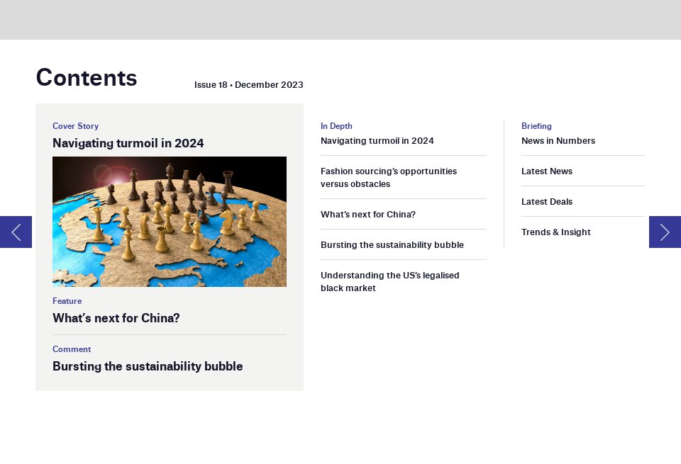 Home | Navigating turmoil - Just Style magazine | Issue 18 | December 2023