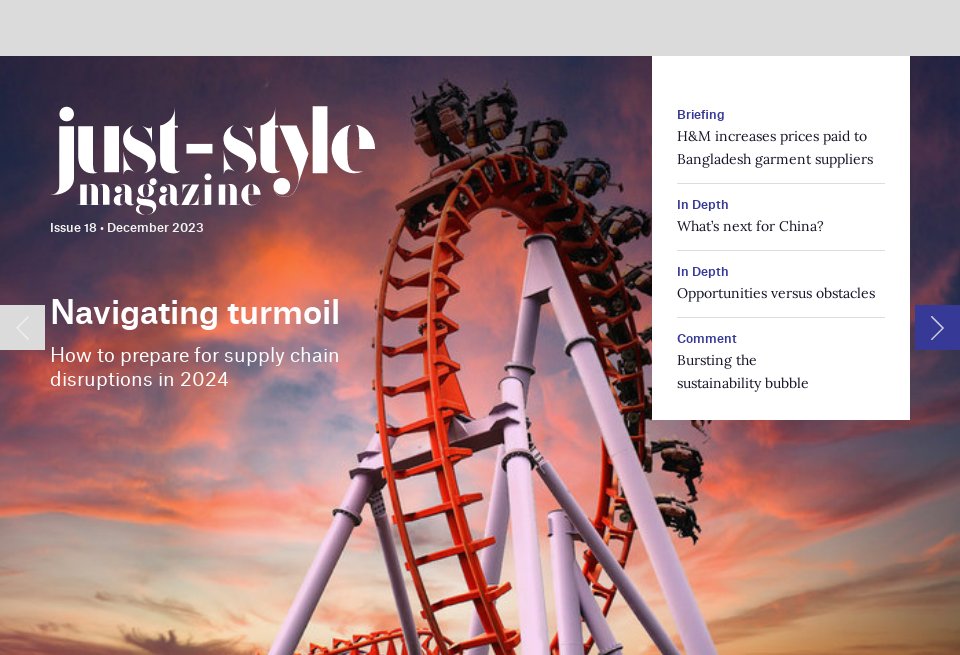 Home | Navigating turmoil - Just Style magazine | Issue 18 | December 2023