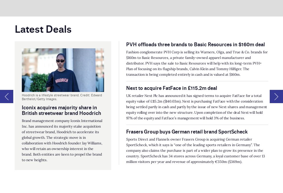 Latest Deals - Just Style magazine | Issue 18 | December 2023