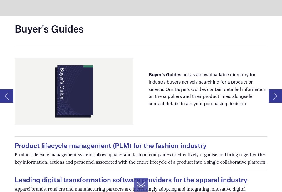 Buyer's Guides - Just Style magazine | Issue 20 | December 2024