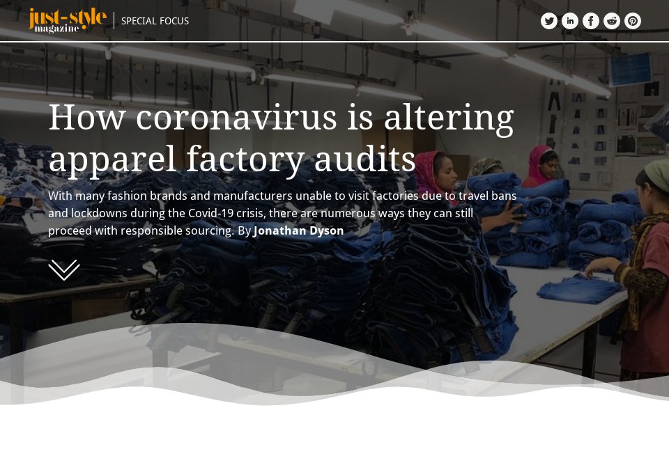 How coronavirus is altering apparel factory audits - just-style ...