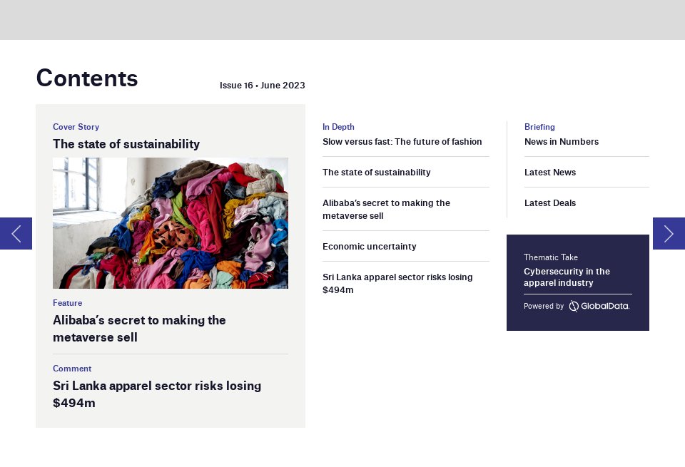 Contents - Just Style magazine | Issue 16 | June 2023