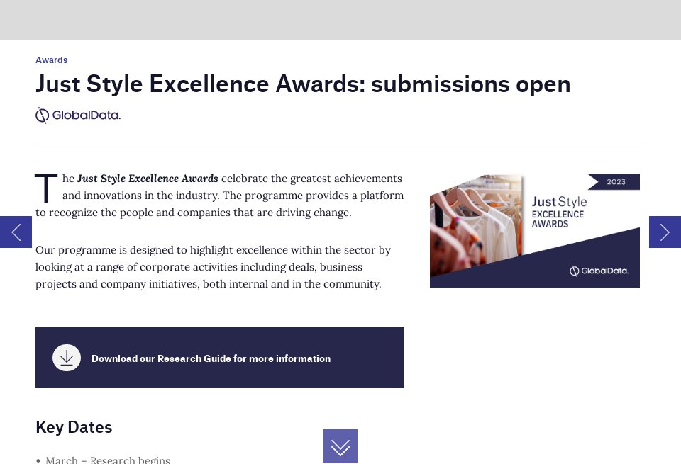 Just Style Excellence Awards 2023 - Just Style magazine | Issue 16 ...