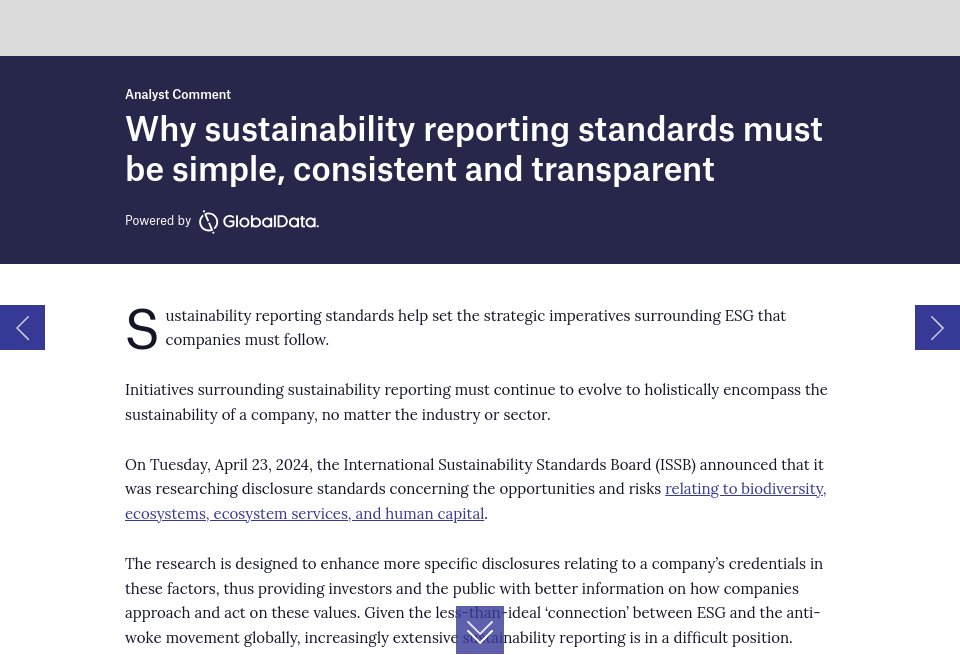 Why sustainability reporting standards must be simple, consistent and ...