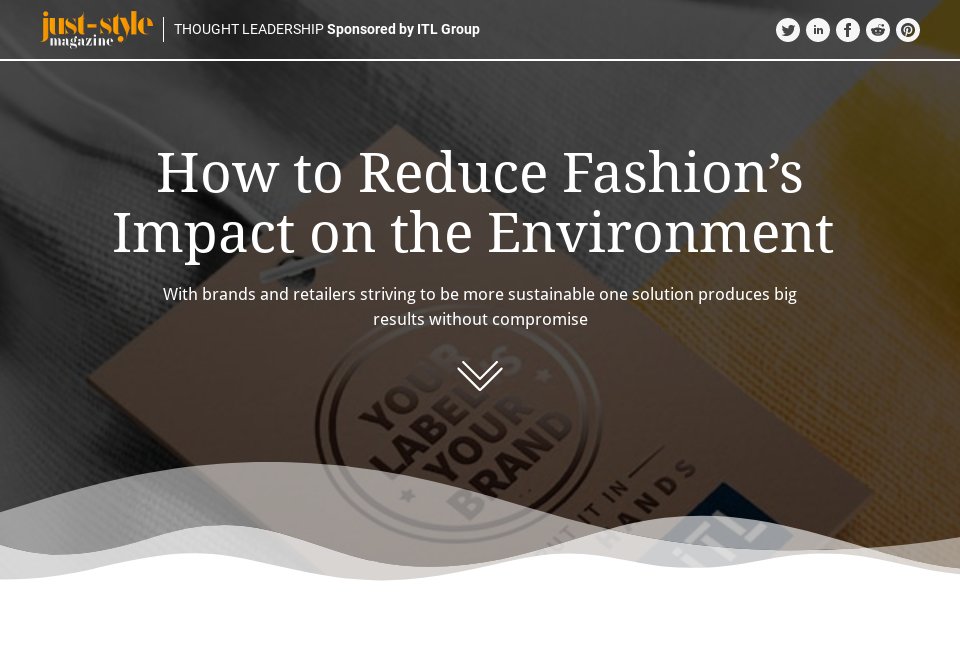 Intelligent Label Solutions Thought Leadership - just-style magazine ...