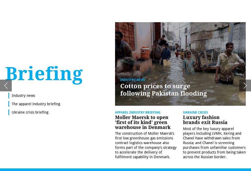 Briefing - Just Style magazine | Issue 13 | September 2022