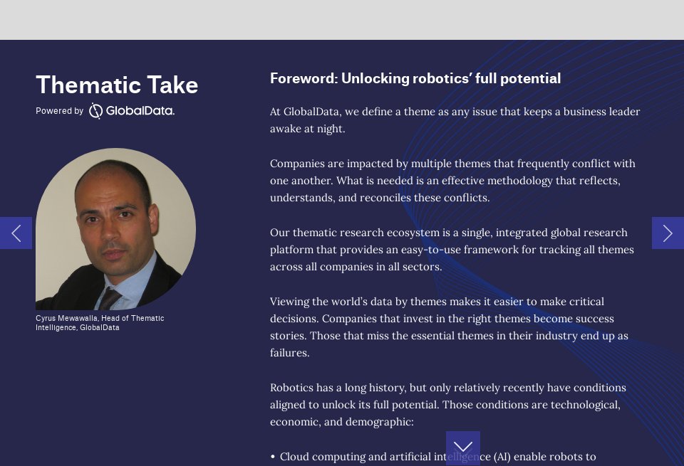 Foreword: Unlocking robotics’ full potential - Just Style magazine ...