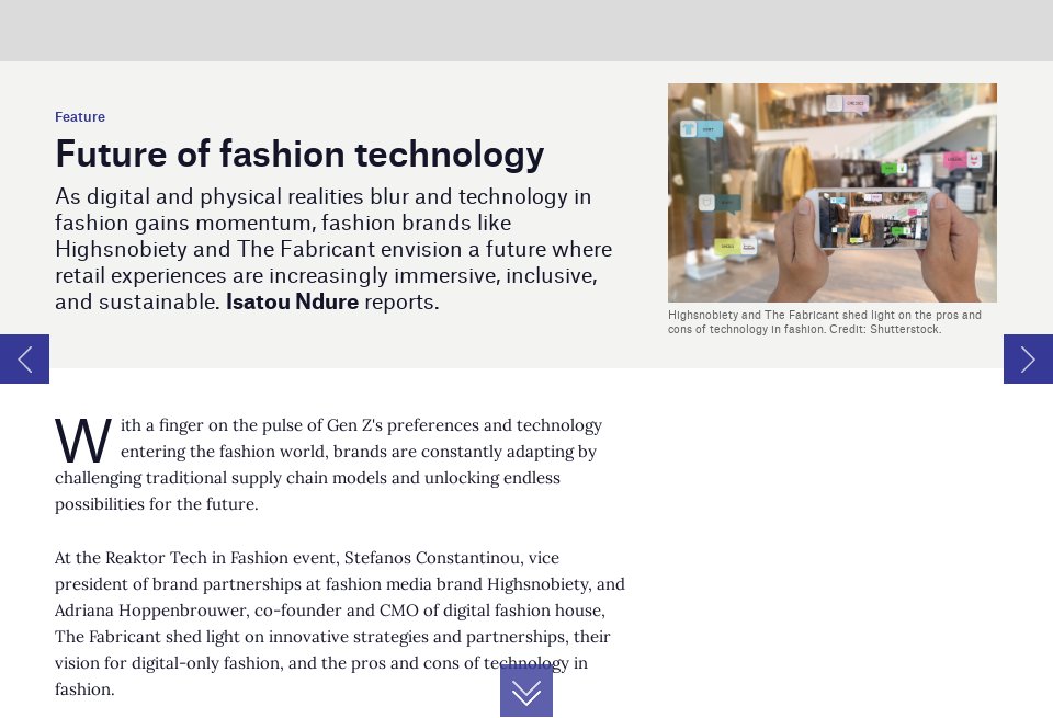Future of fashion technology - Just Style magazine | Issue 17 ...