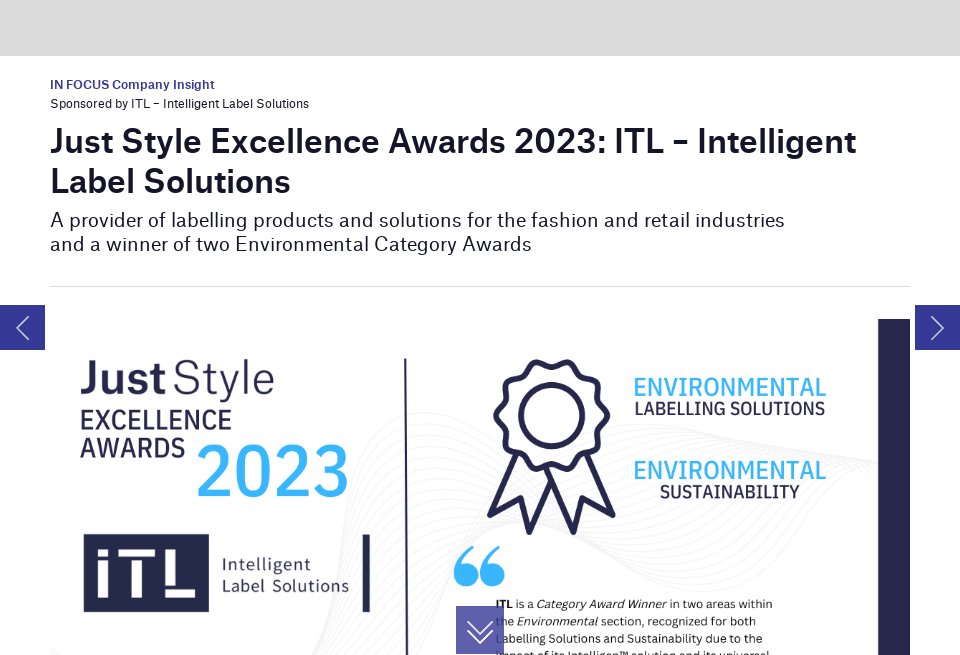 Excellence Awards 2023:ITL – Intelligent Label Solutions - Just Style ...