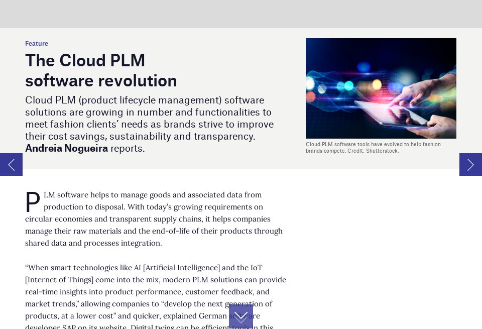 The Cloud PLM software revolution - Just Style magazine | Issue 17 ...